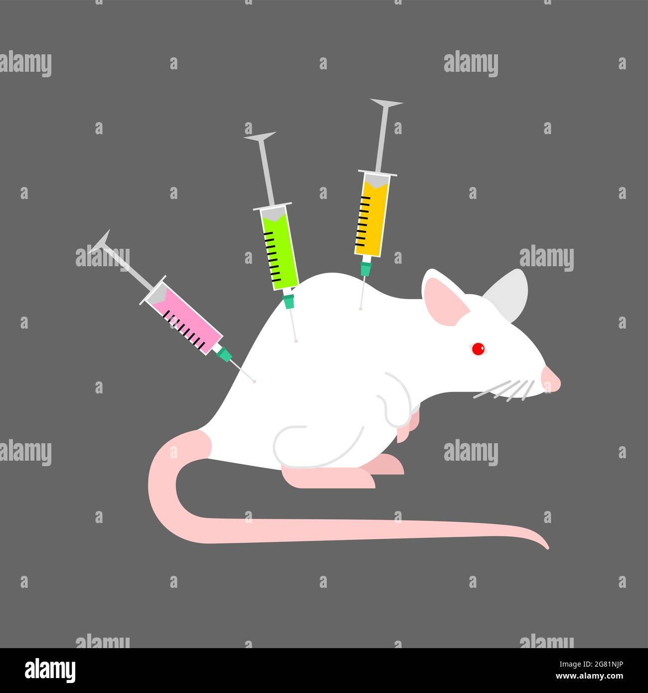 Lab mouse injection Stock Vector Images - Alamy