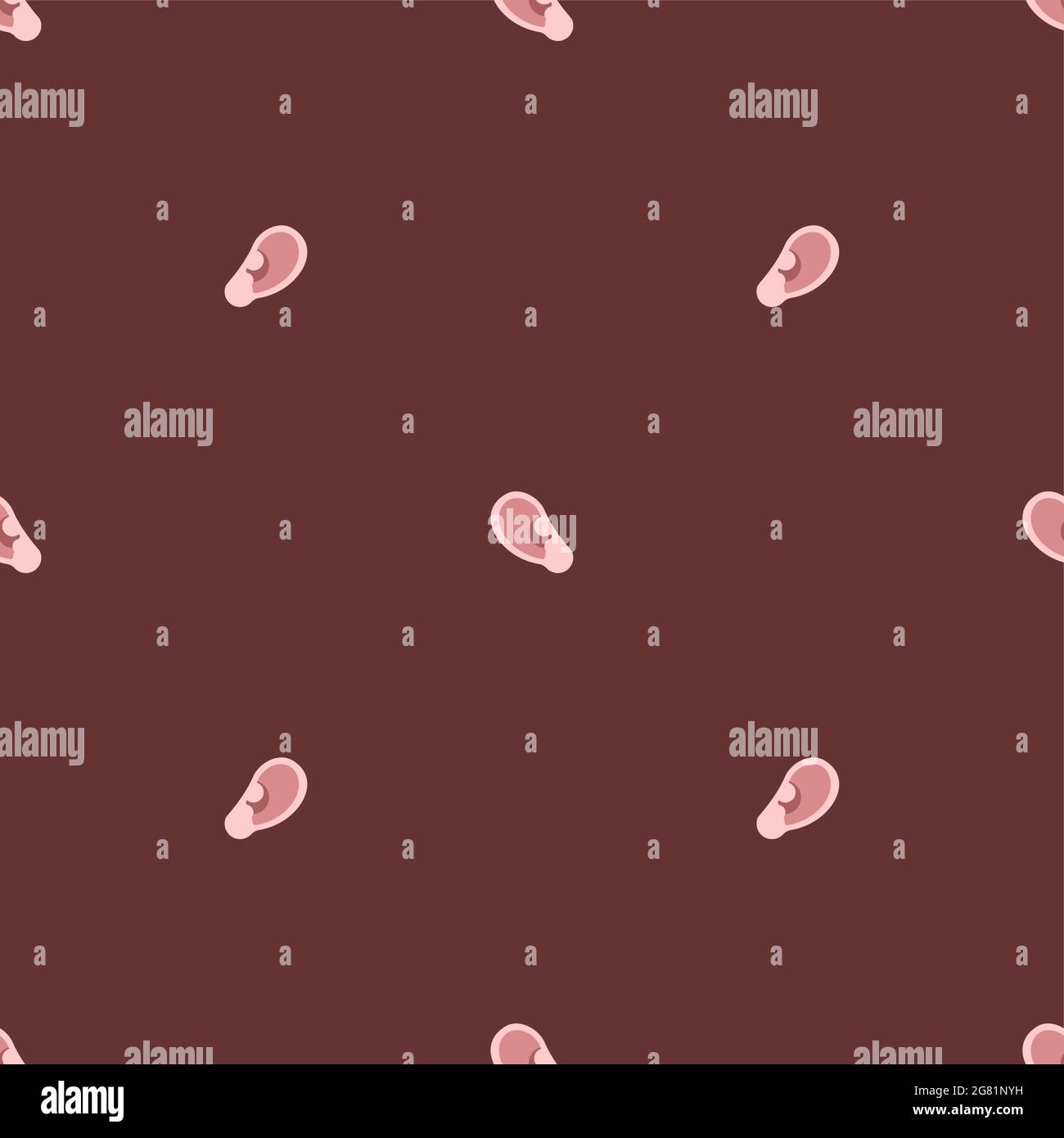 Human ear pattern seamless. Part of body background Stock Vector Image ...