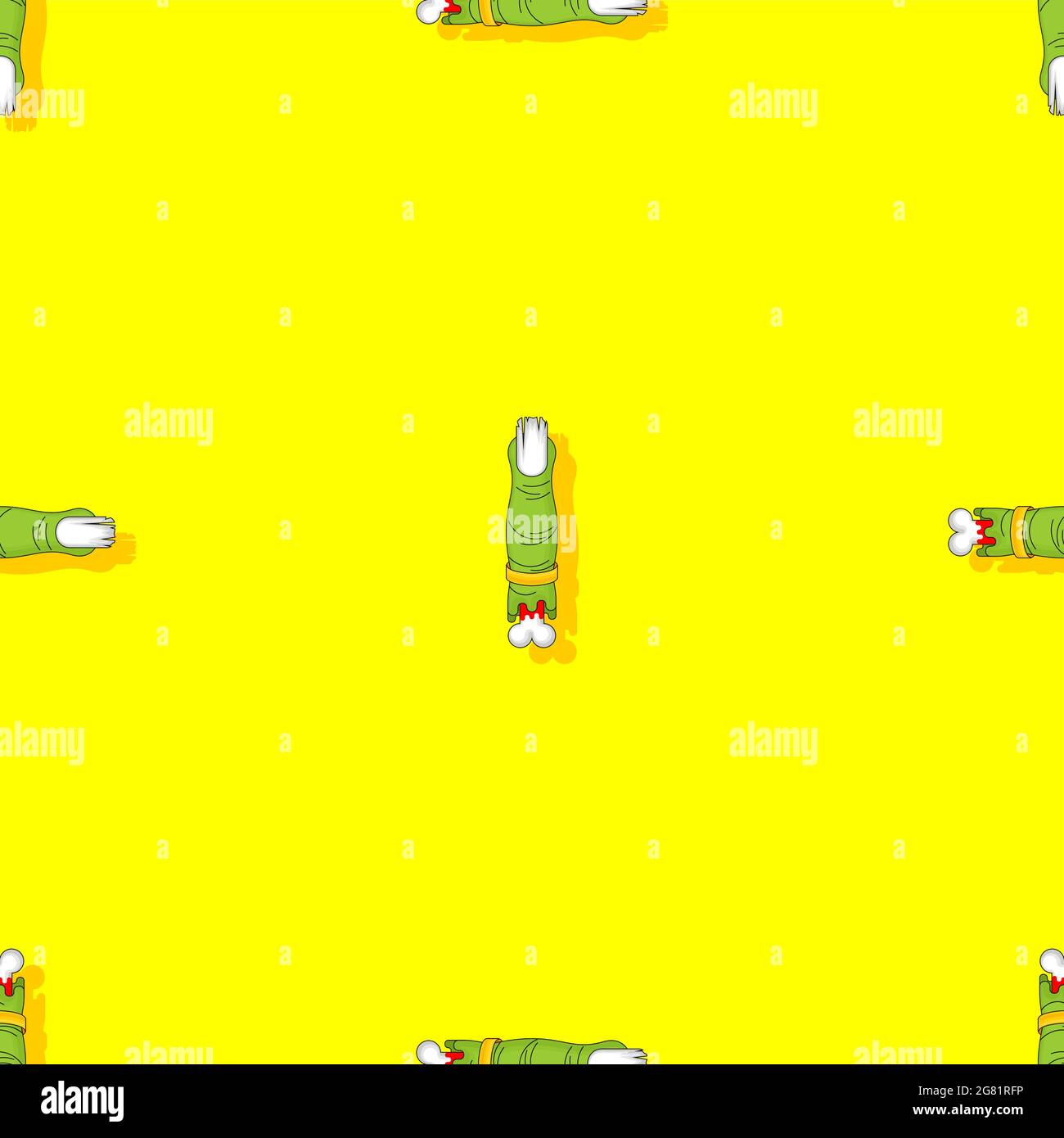 Zombie finger pattern seamless. Green finger and bone background Stock ...