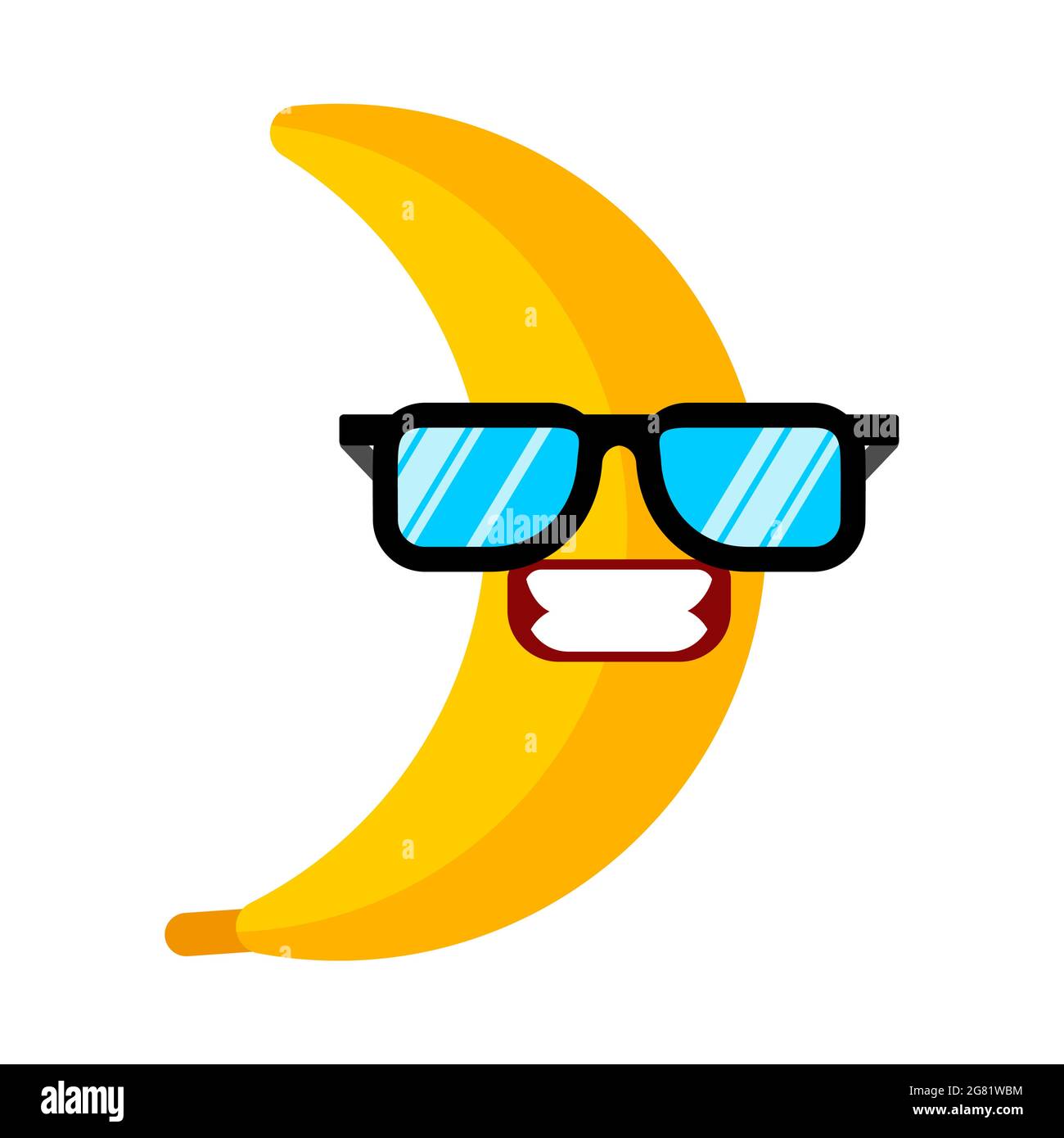 Banana with glasses isolated. Banana cool vector illustration Stock Vector Image & Art - Alamy