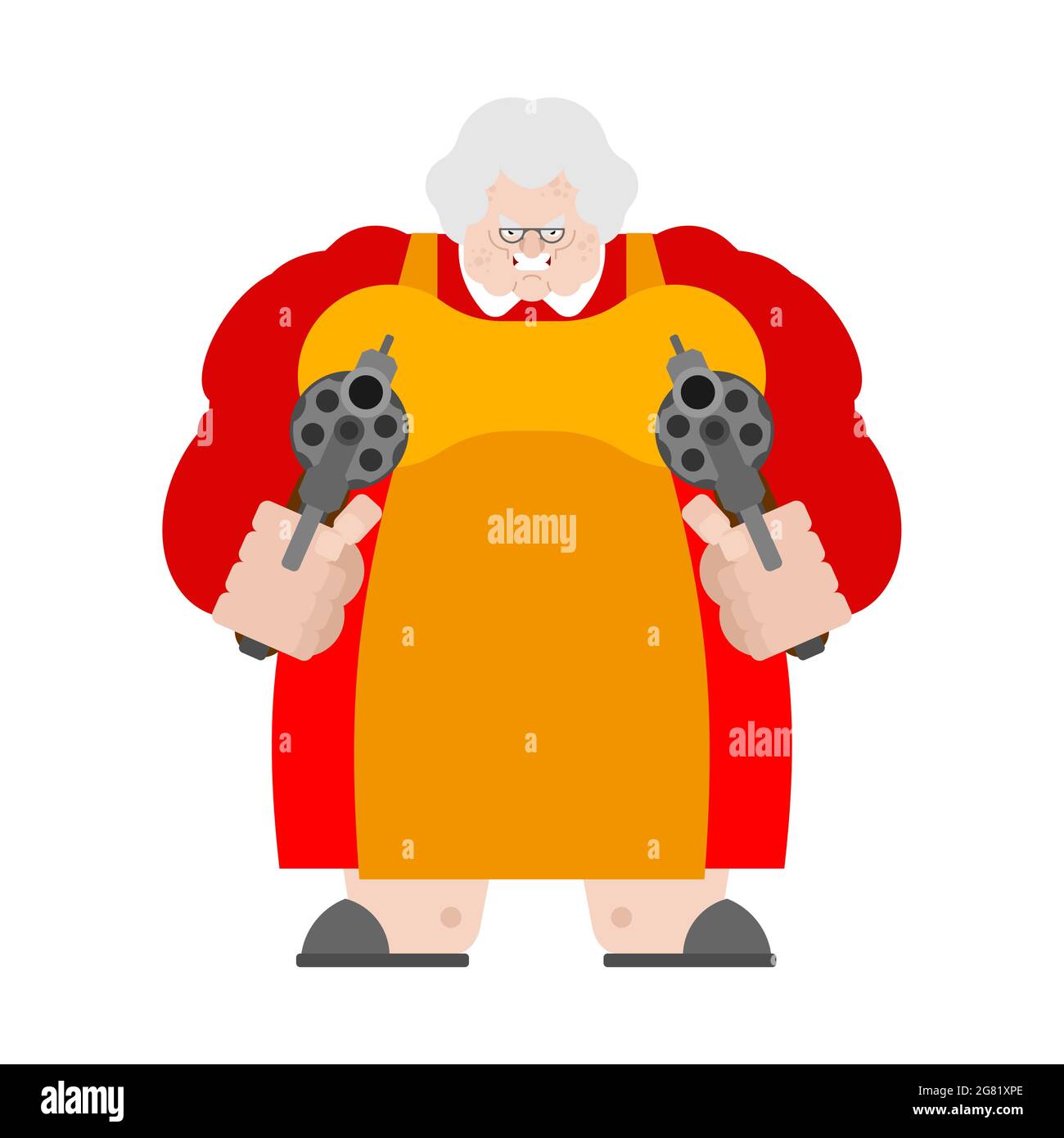 Armed granny Cut Out Stock Images & Pictures - Alamy