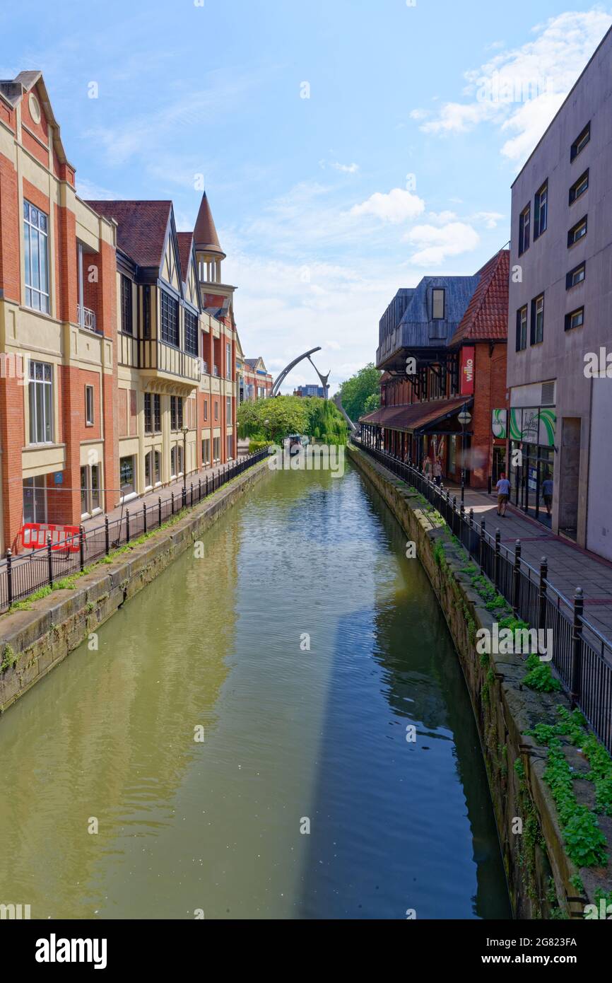 View along River Witham and Waterside in Lincoln Showing Empowerment ...