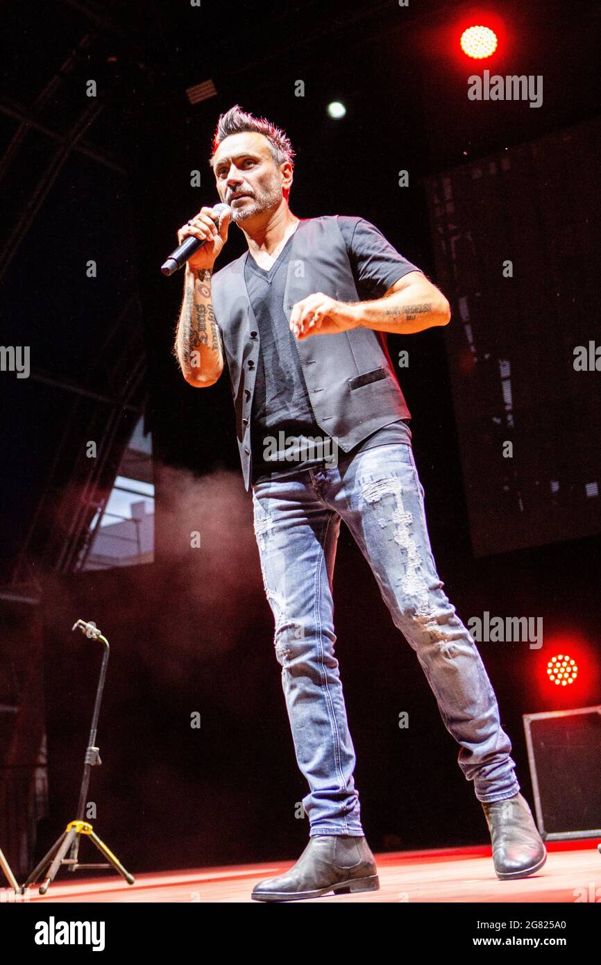 Milan Italy. 16 July 2021. The italian singer-songwriter Filippo ...