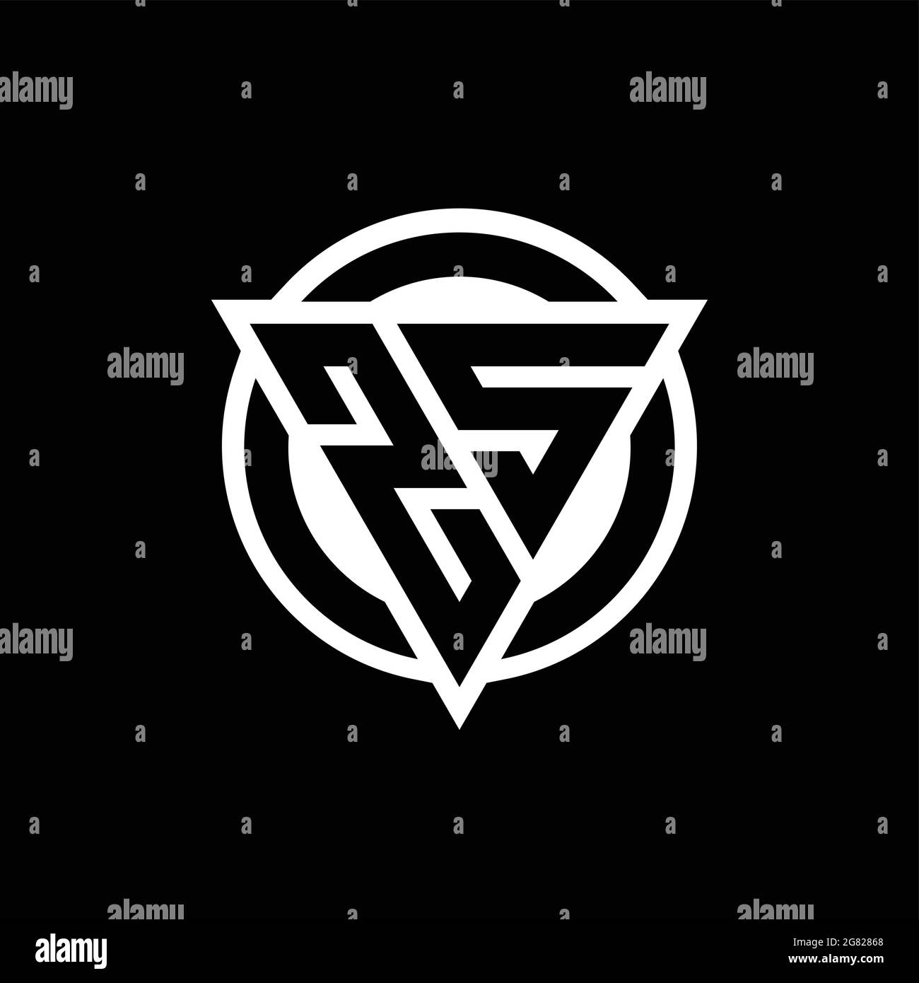ZS logo with negative space triangle shape and circle rounded design ...