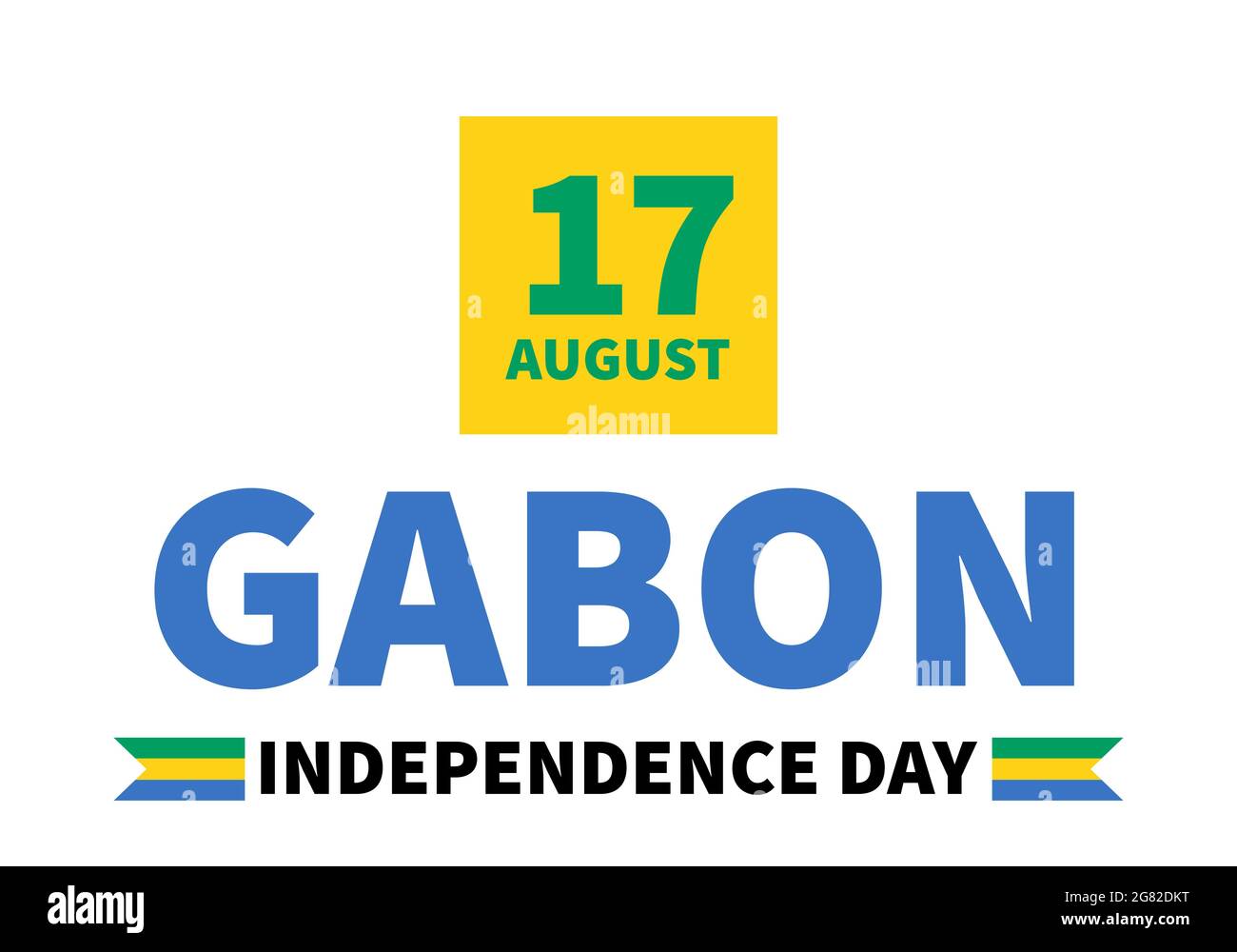 Gabon Independence Day typography poster. National holiday celebrate on ...