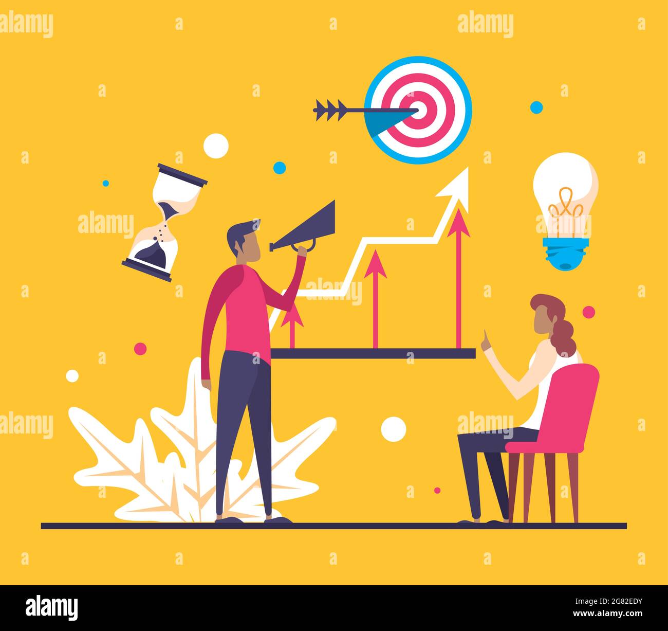 coaching teamworkers characters Stock Vector Image & Art - Alamy