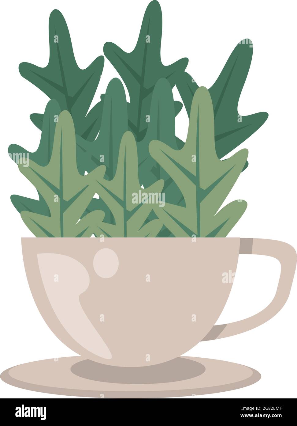 ceramic teacup with herbs Stock Vector Image & Art - Alamy
