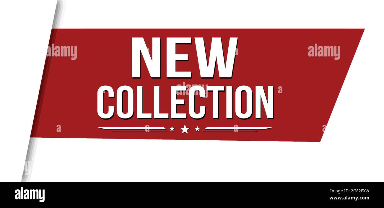 New collection banner design over a white background, vector ...
