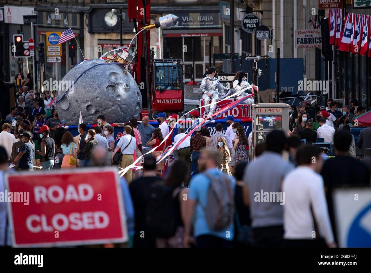 Astronaut parade with moon prop hi-res stock photography and images - Alamy