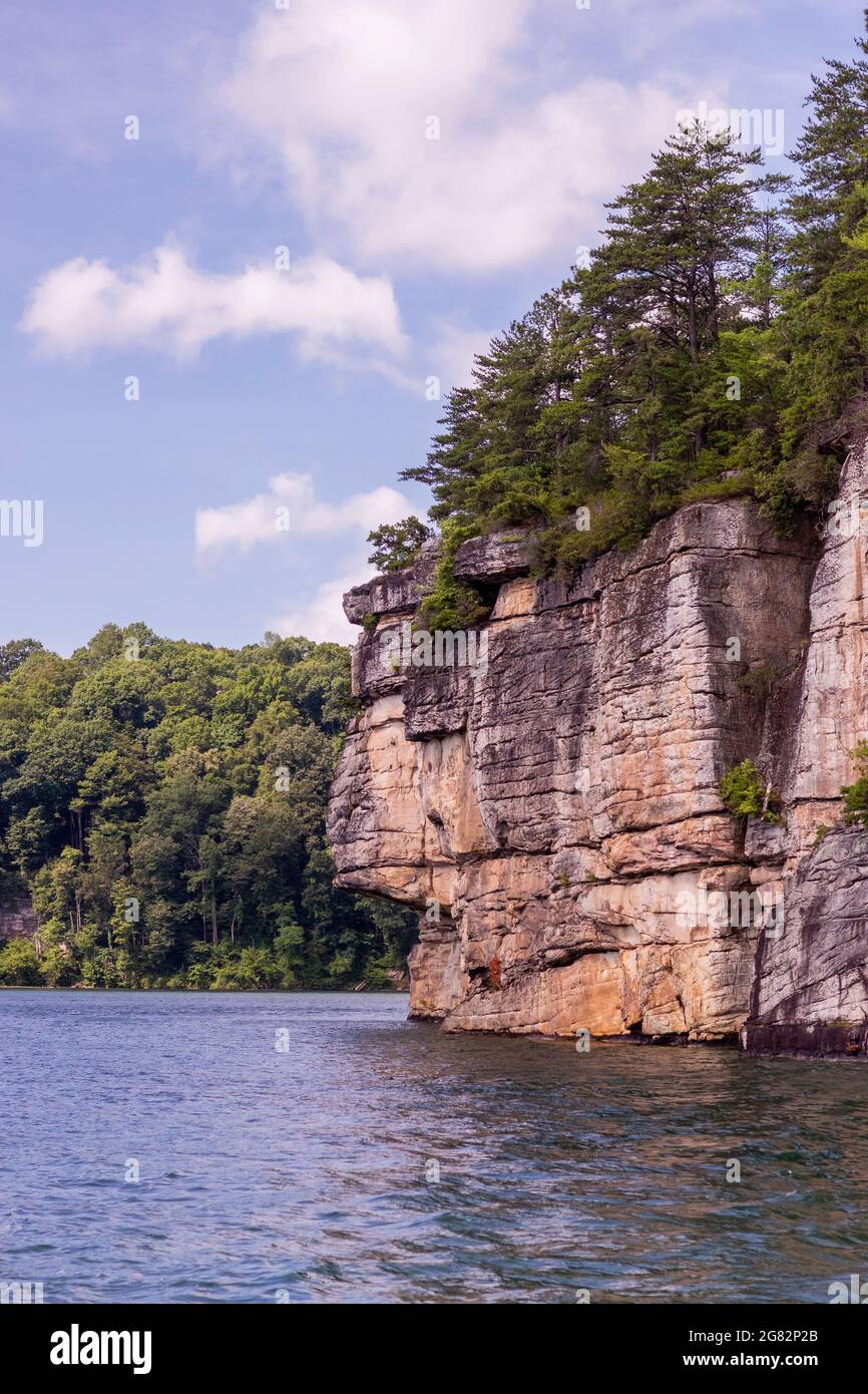 Rock Walls Surrounding Summersville Lake in Summersville, West Virginia ...