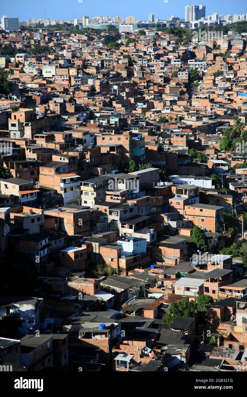 salvador, bahia, brazil - july 16, 2021: views of popular housing in ...
