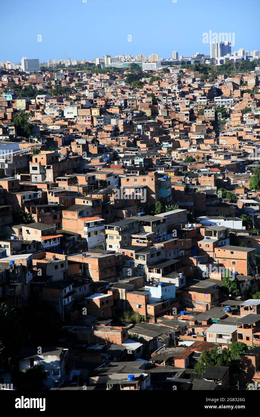 salvador, bahia, brazil - july 16, 2021: views of popular housing in ...