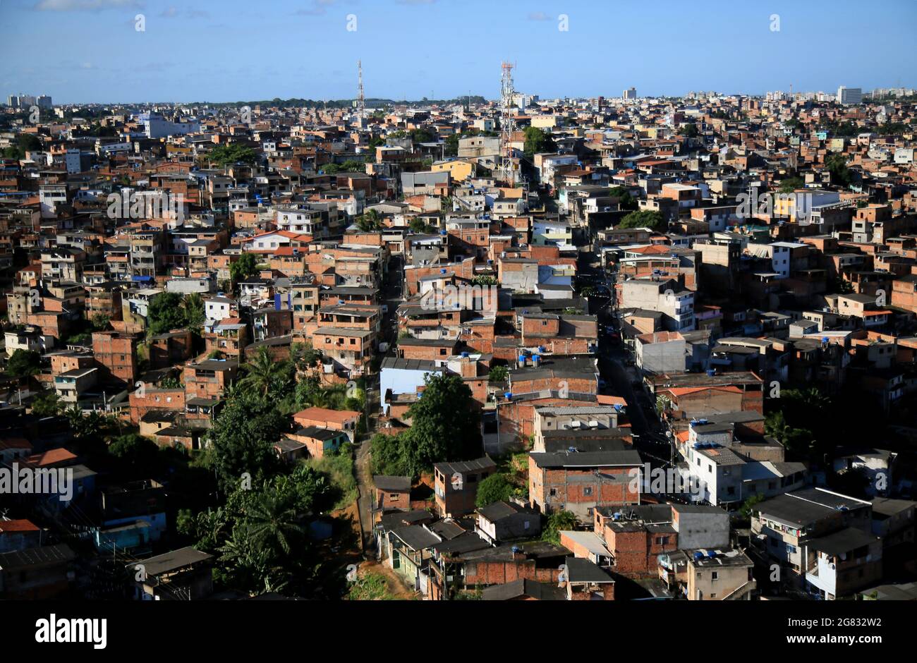 salvador, bahia, brazil - july 16, 2021: views of popular housing in ...