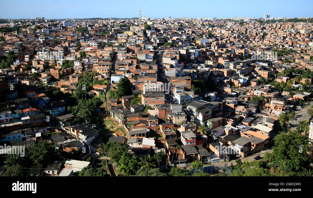 salvador, bahia, brazil - july 16, 2021: views of popular housing in ...