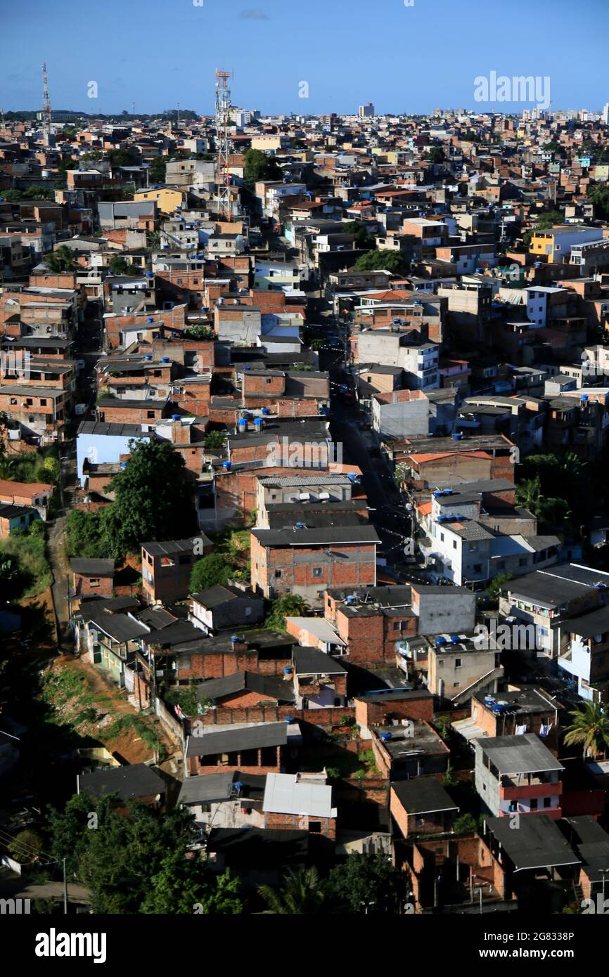 salvador, bahia, brazil - july 16, 2021: views of popular housing in ...
