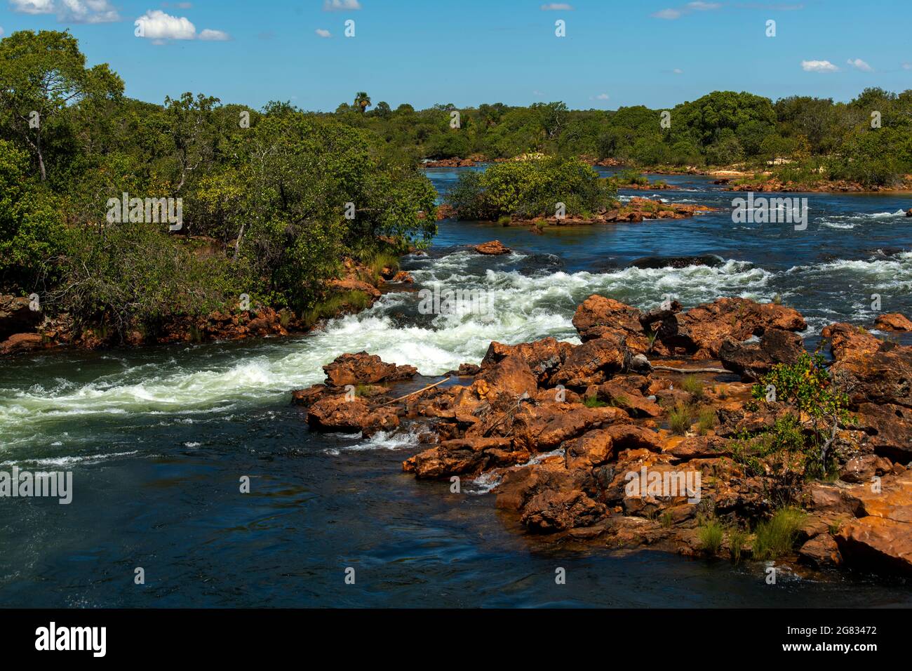 Novo River at Jalapão State Park, one of the only river in the world ...