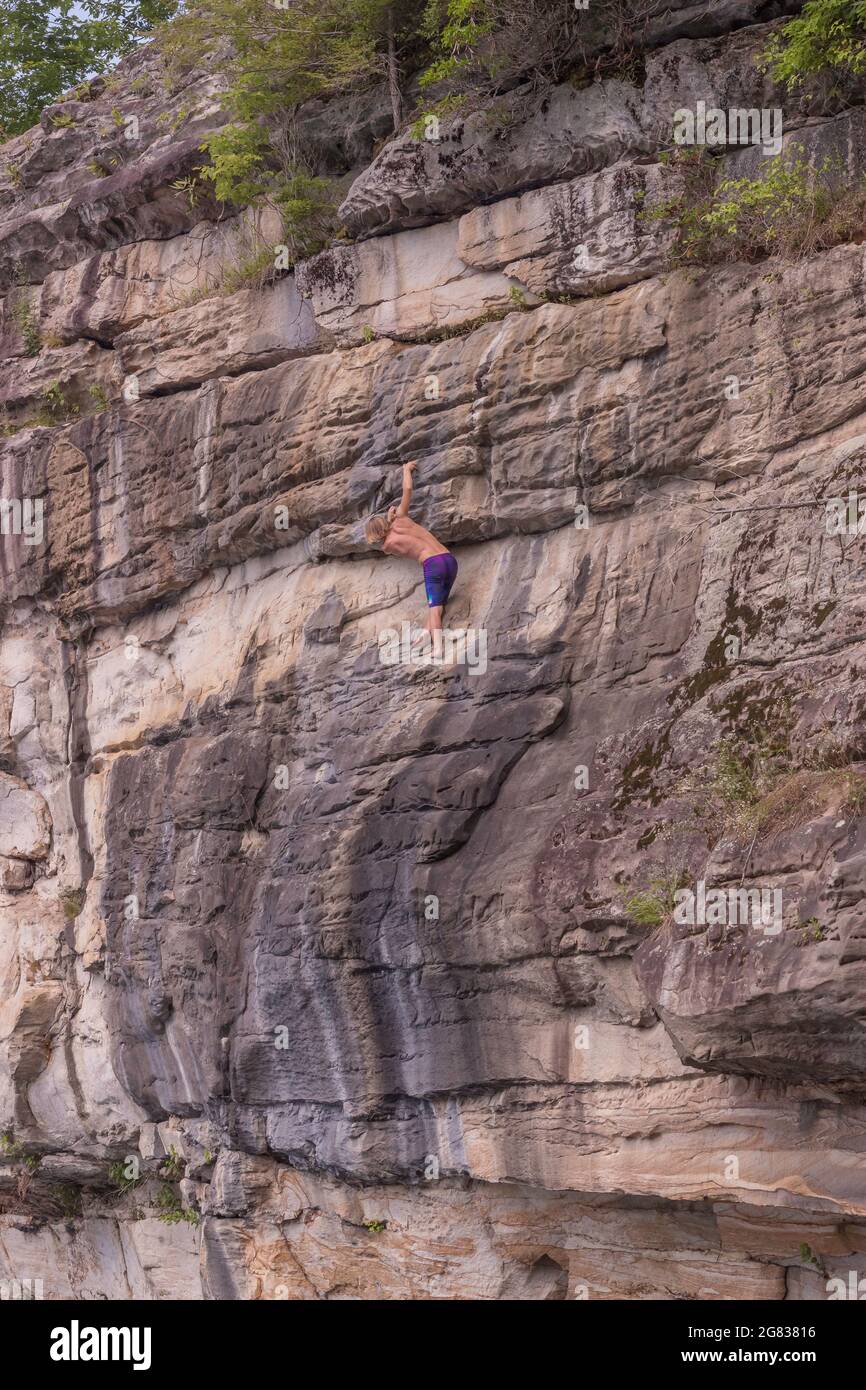 Rock Walls Surrounding Summersville Lake in Summersville, West Virginia ...