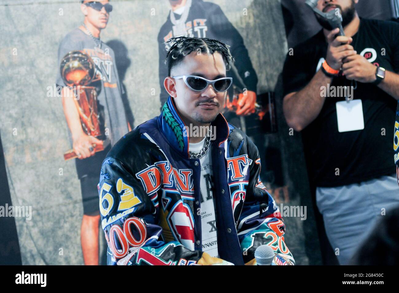 New York, USA. 16th July, 2021. Music artist Tainy (Marco Masís ...