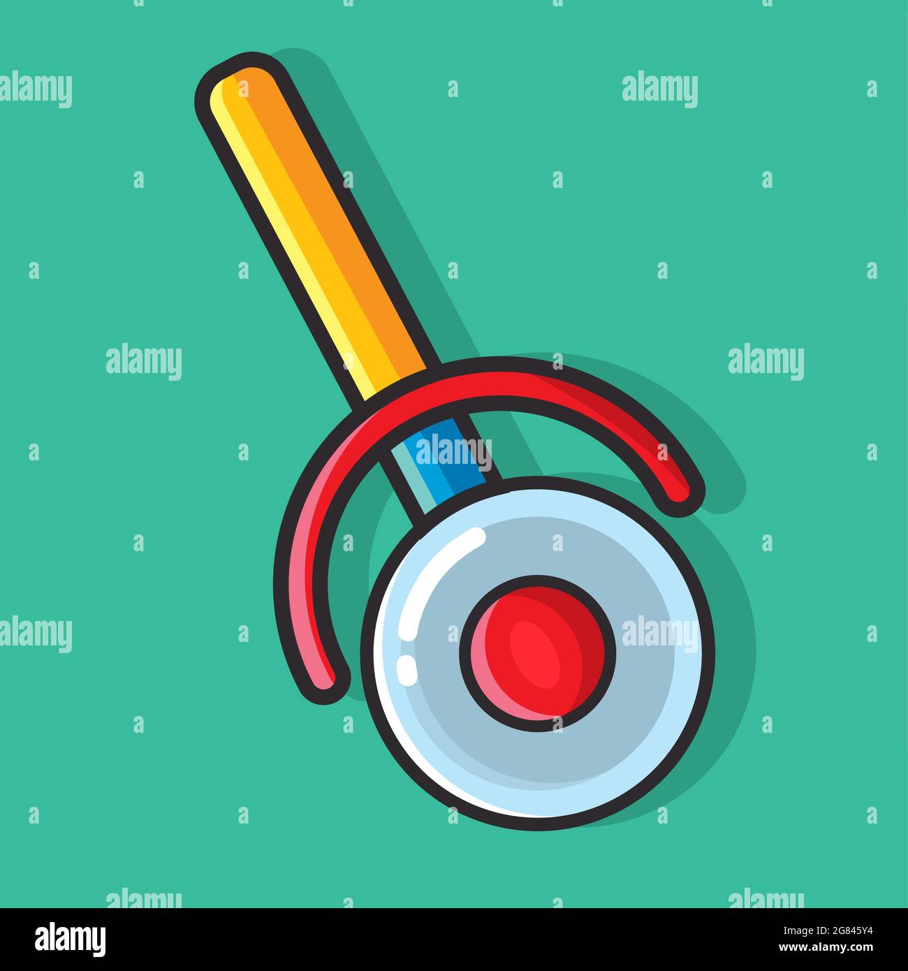 Pizza cutter Stock Vector Images - Alamy