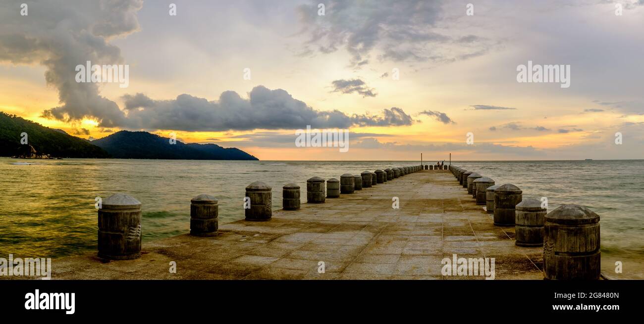 Beautiful Sunset Scape in Penang Stock Photo - Alamy