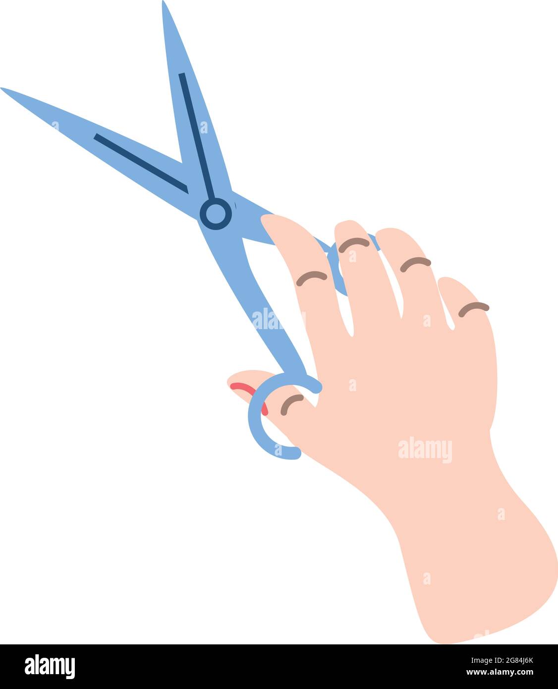 Hands holding scissors Stock Vector Images - Alamy
