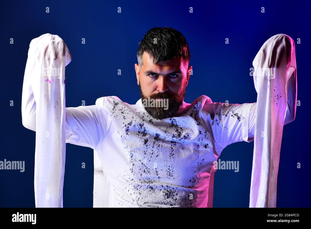 Holiday halloween with funny carnival costumes - straitjacket. Insane ...