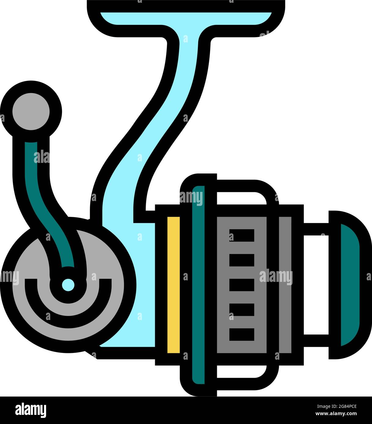 spinning reel color icon vector illustration Stock Vector Image & Art ...