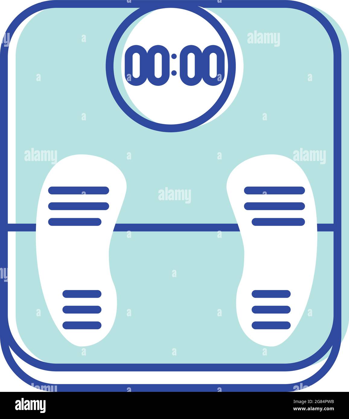 bathroom scales with footprints Stock Vector Image & Art - Alamy