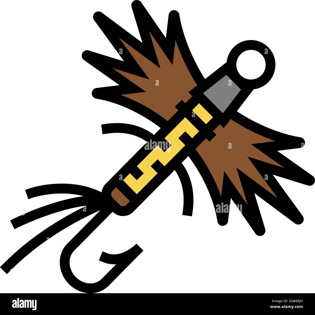 fly fishing flies color icon vector illustration Stock Vector Image ...