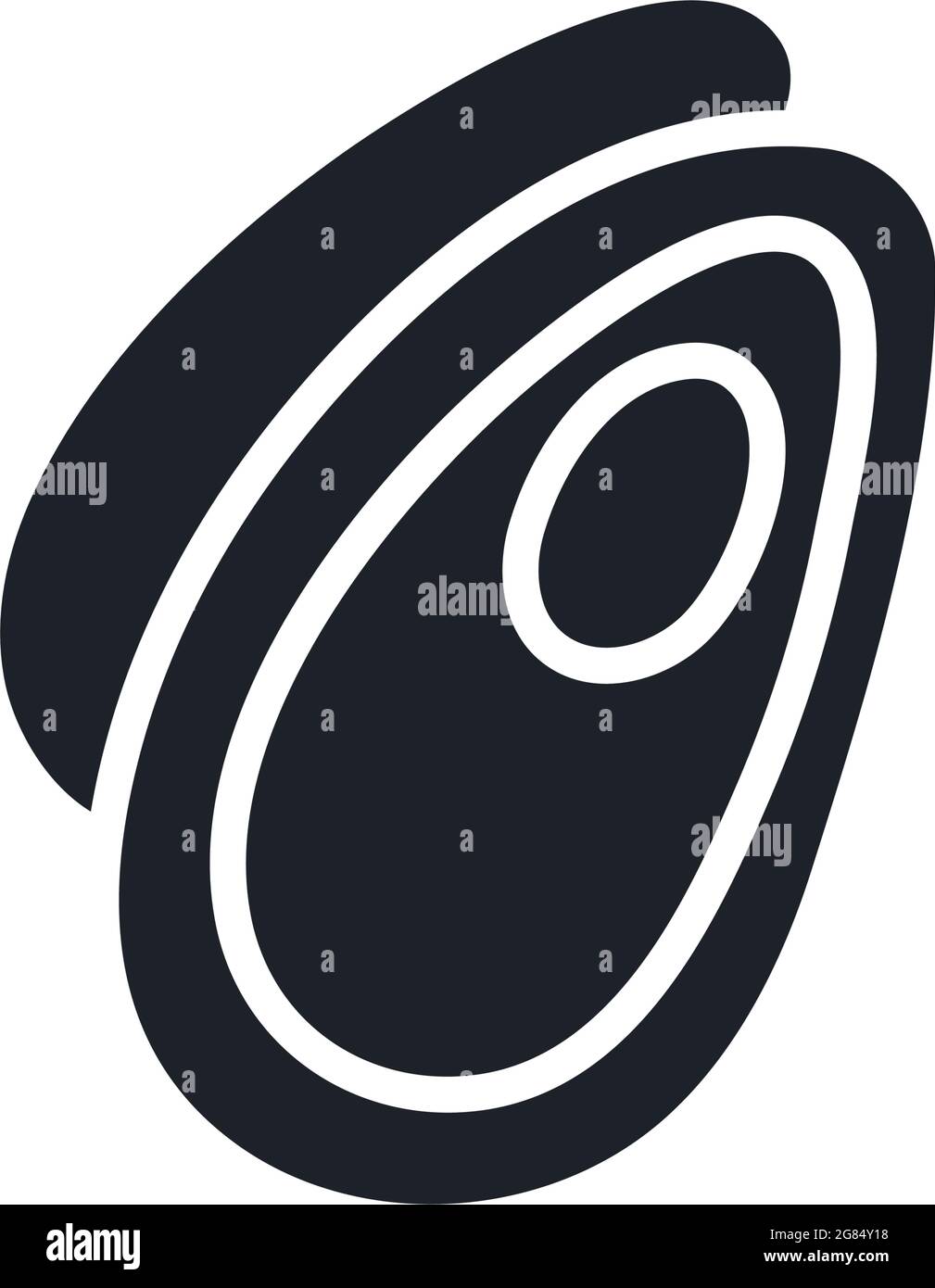 Mussels silhouette. Black isolated silhouettes. Fill solid icon. Modern ...