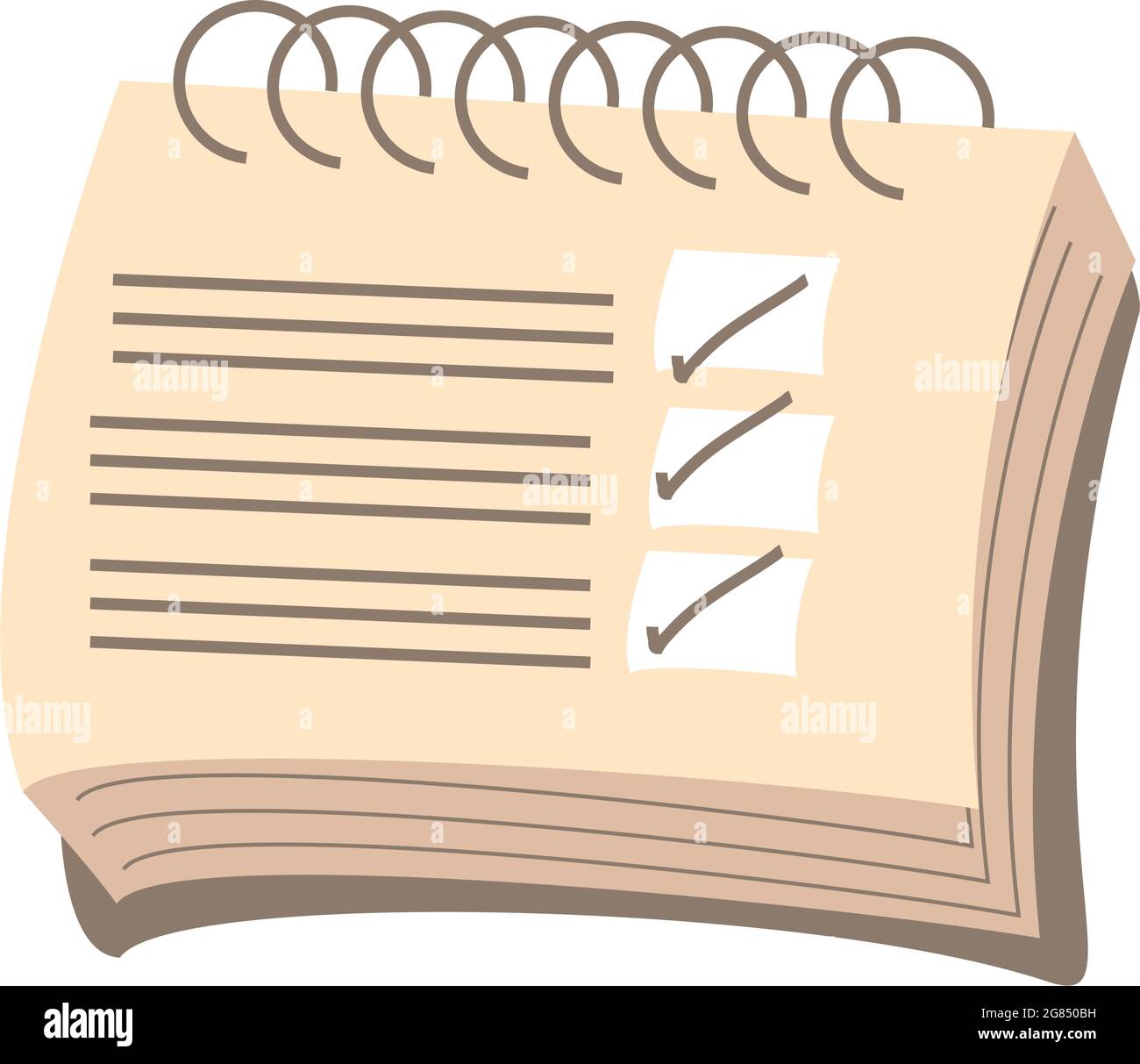 notepad checkmark list Stock Vector Image & Art - Alamy
