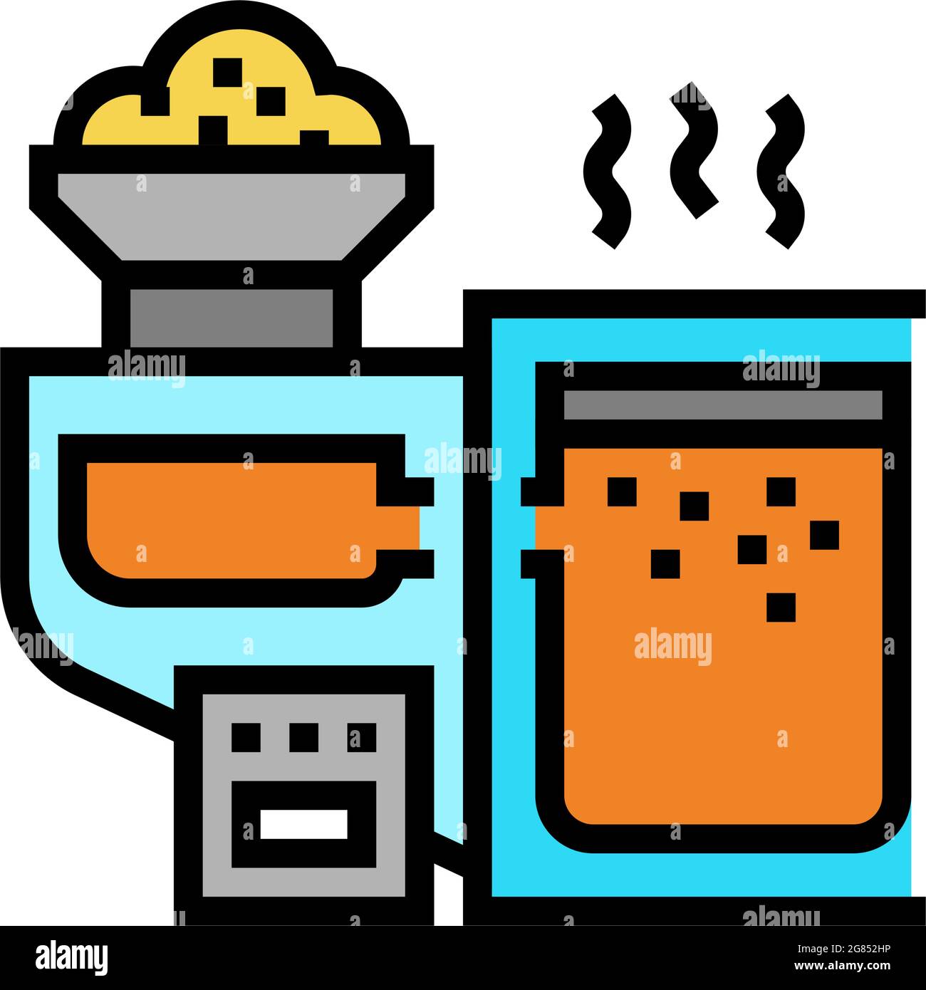 smelting sand glass manufacturing equipment color icon vector ...