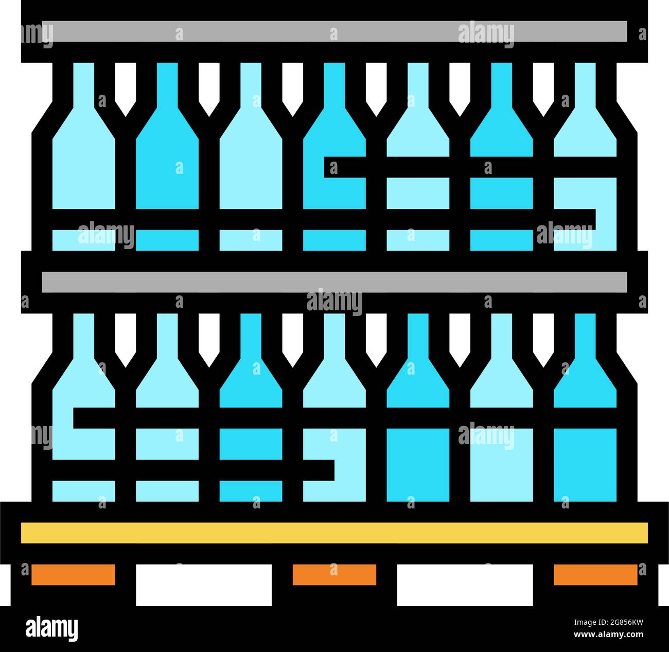 bottle glass packing and storage color icon vector illustration Stock ...