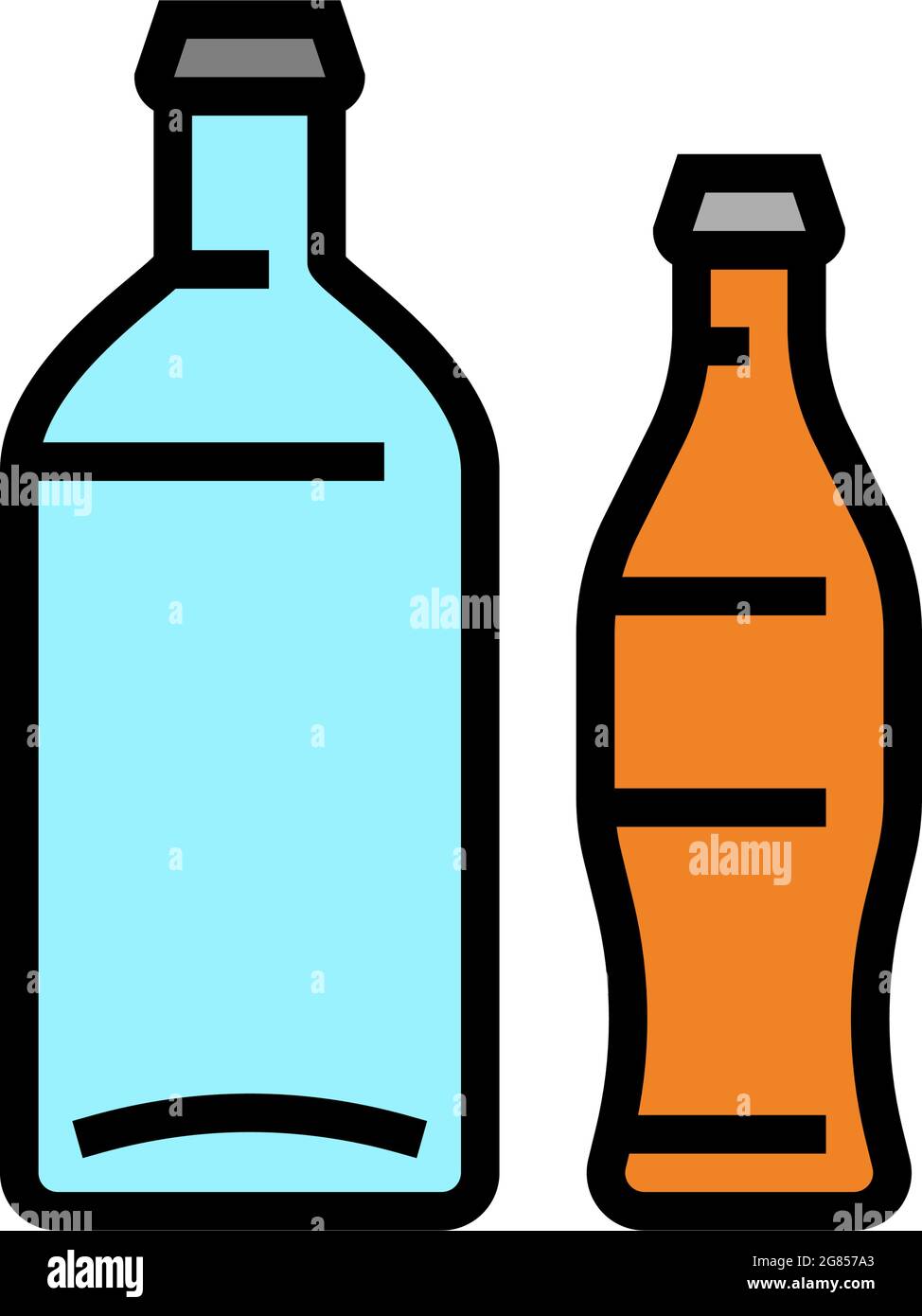 bottle glass production color icon vector illustration Stock Vector ...