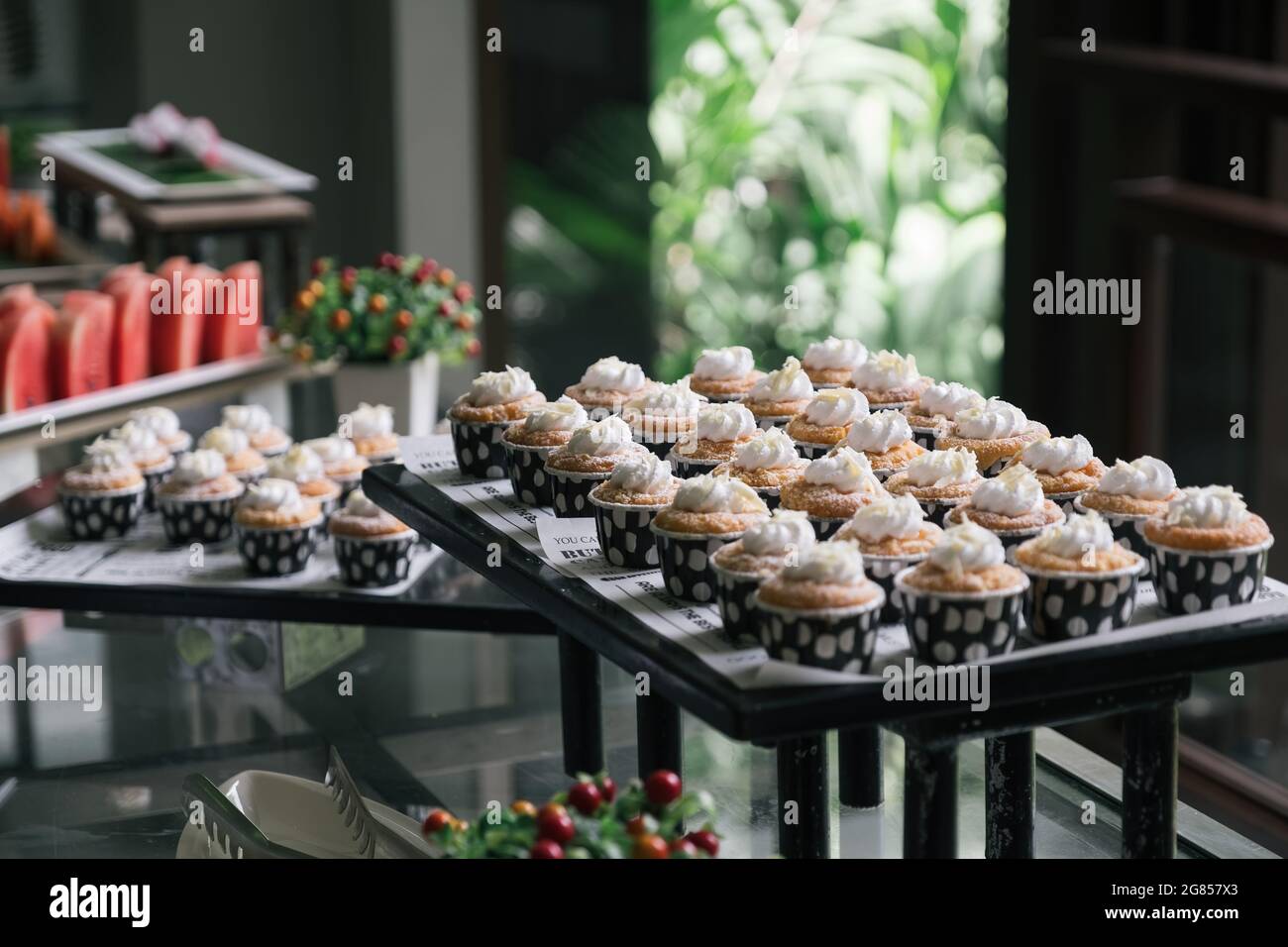 many cupcakes on table for lunch Stock Photo - Alamy