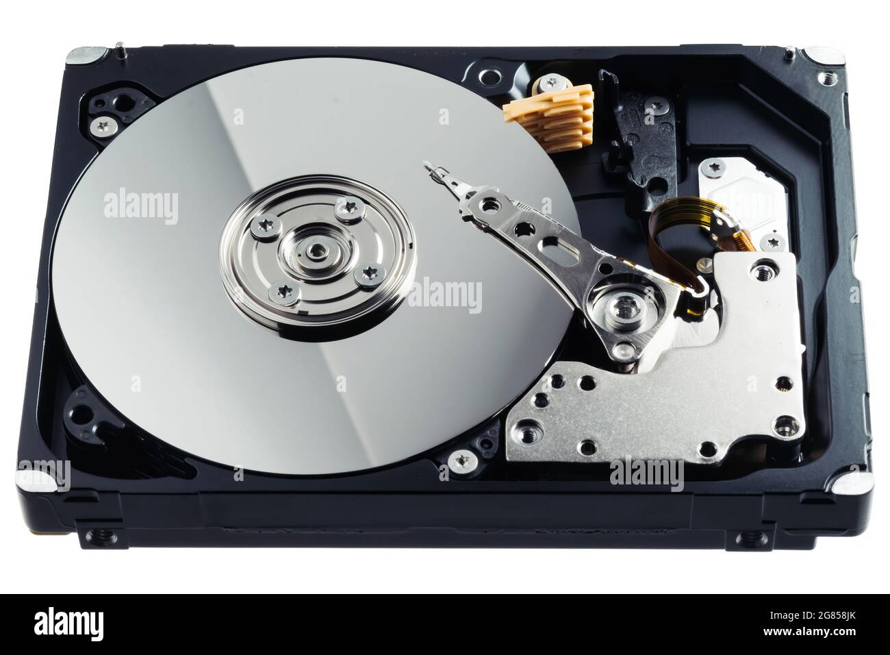 a computer's hard disk hdd data storage drive without shield show ...