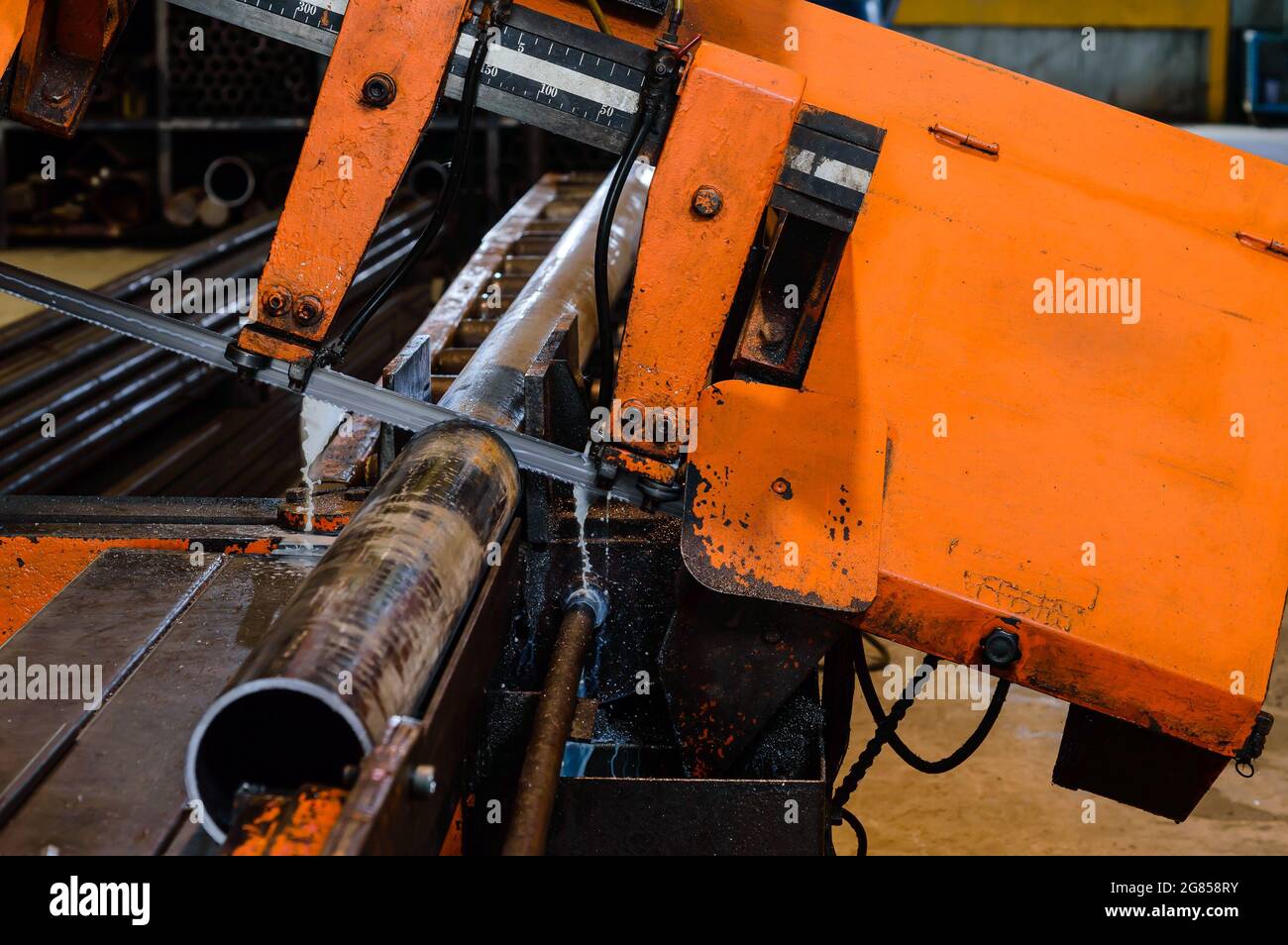 industrial cutting machine in processed in factory Stock Photo - Alamy