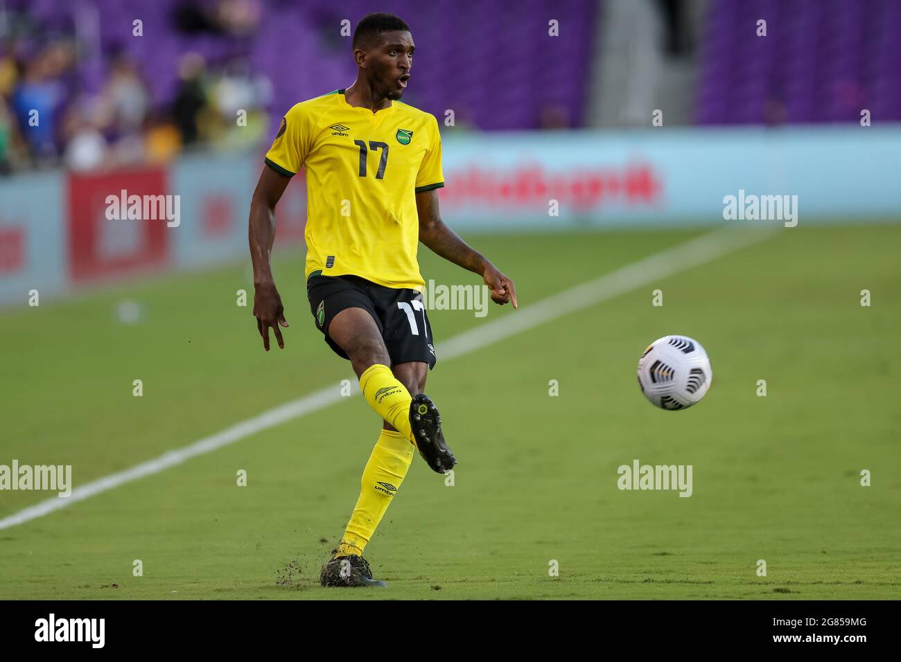 Orlando, USA. 16th July, 2021. July 16, 2021: Jamaica defender DAMION ...