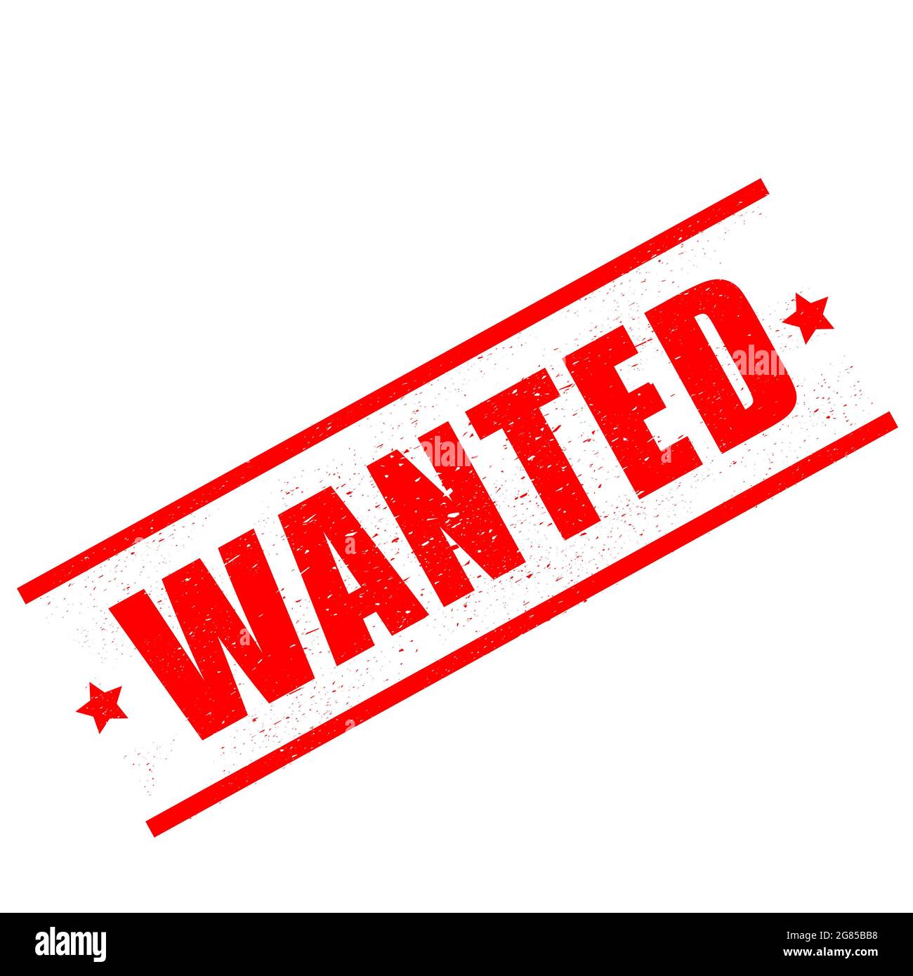 Red Wanted Rubber Stamp Set Isolated on White Background Stock Photo ...