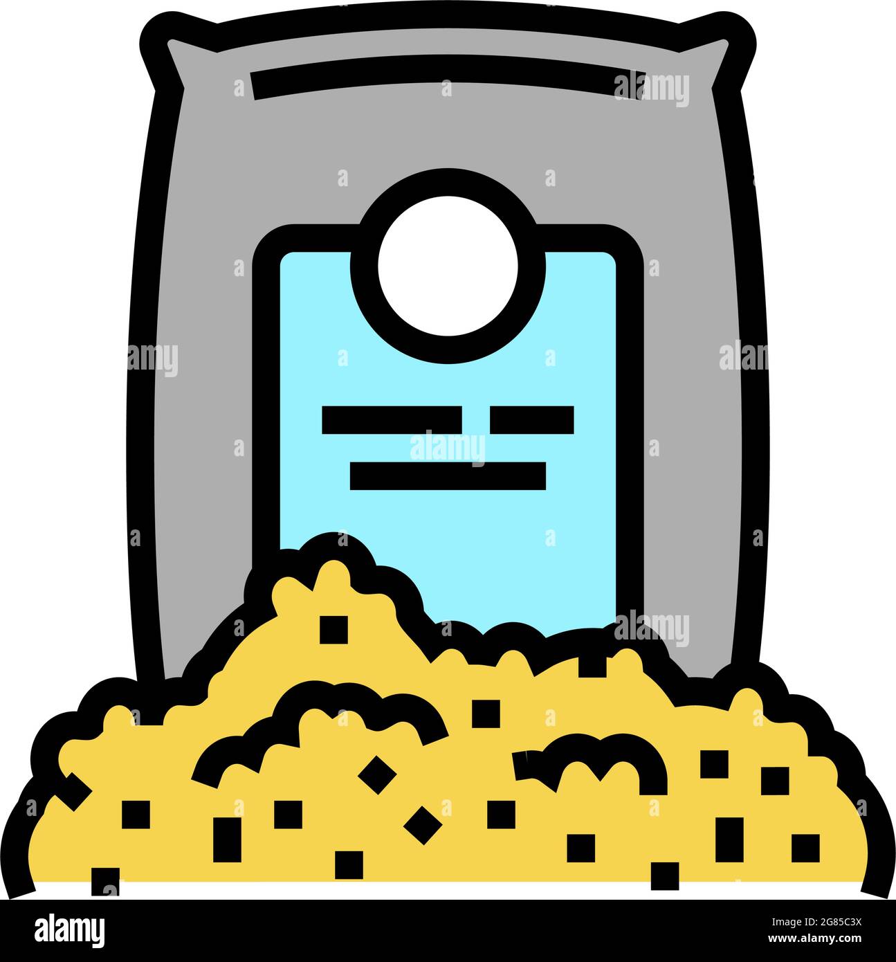 quartz sand mining for glass production color icon vector illustration ...