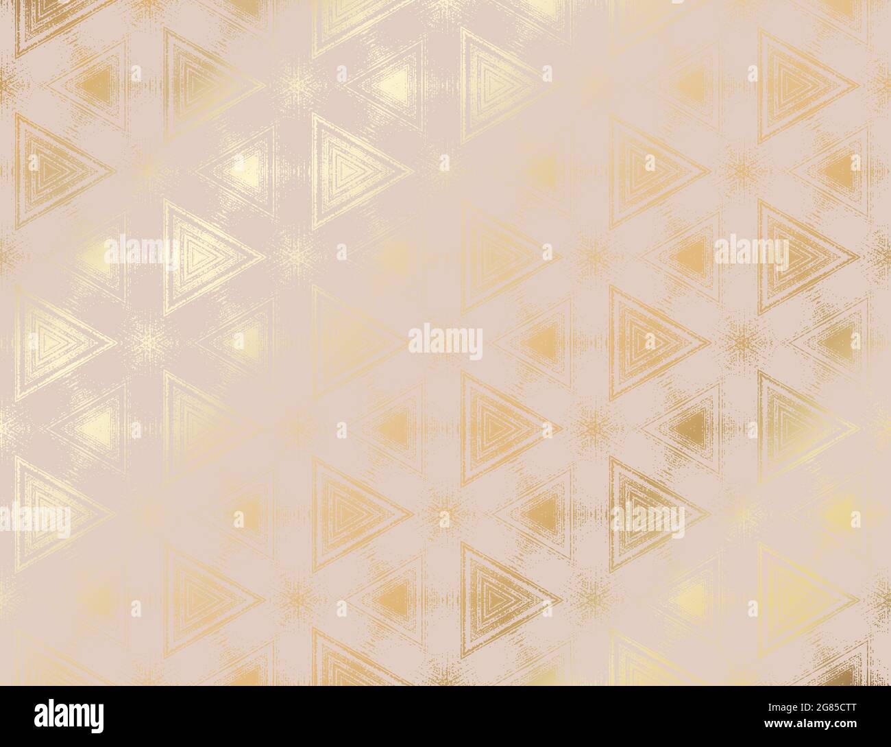 Abstract light pink peach and gold textured pattern with kaleidoscope ...