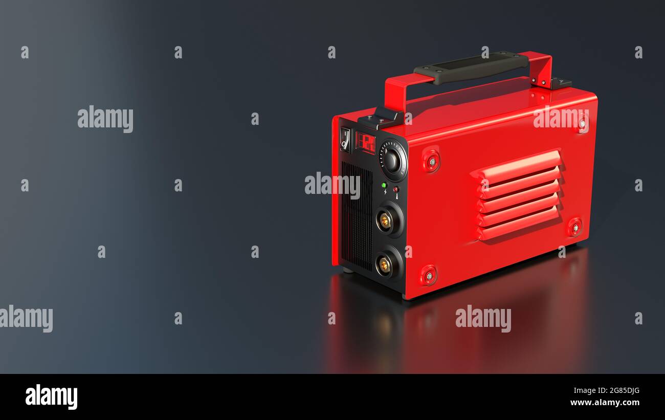 red inverter weld tool, fictive industrial 3D illustration Stock Photo ...