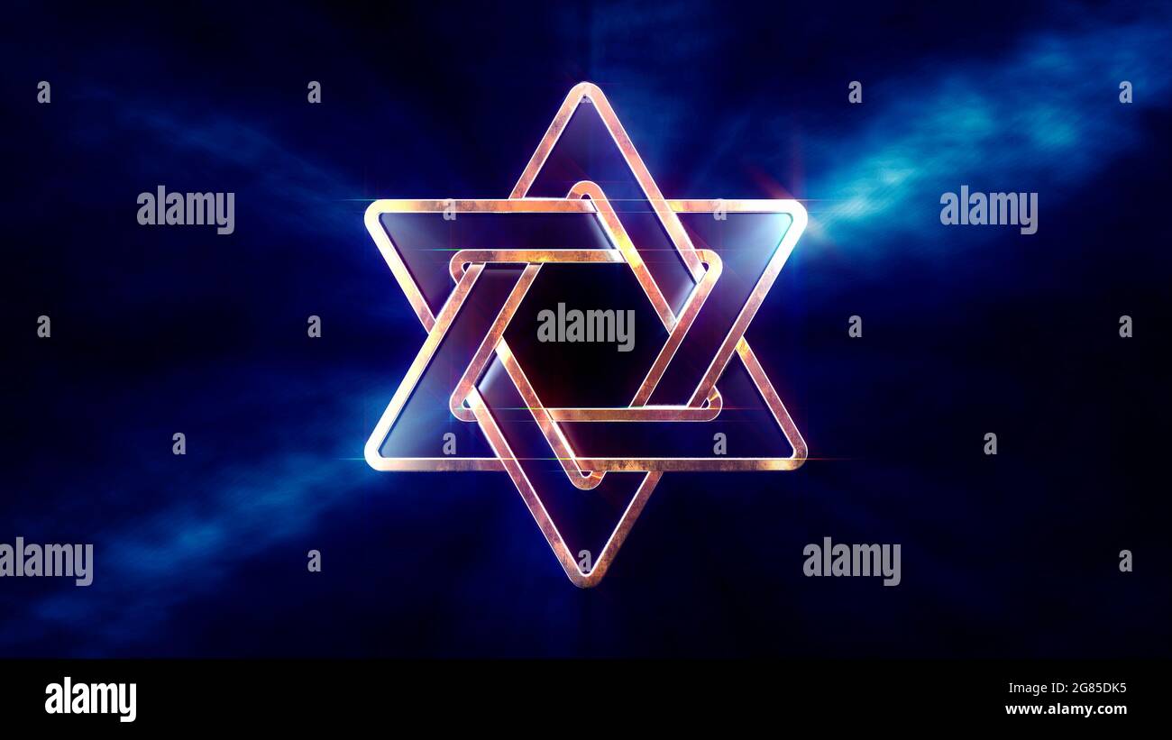 nice shield of david backdrop . cgi object 3D illustration Stock Photo ...