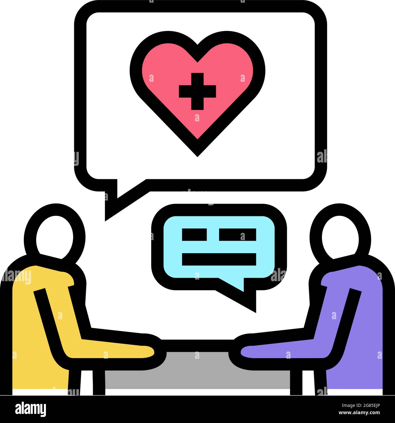 consultation homecare service color icon vector illustration Stock ...