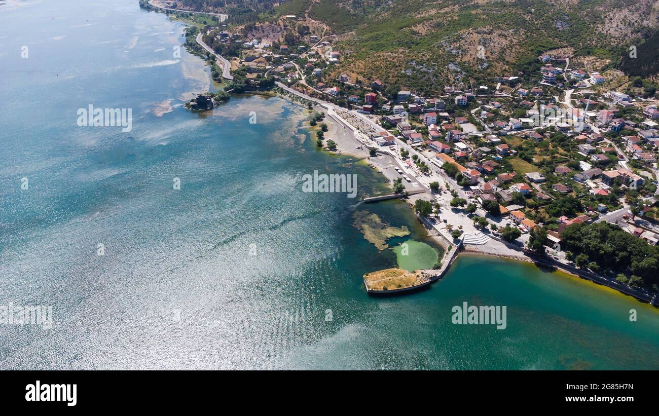 lake shkoder albania. picture taken on the north Albanian artificial lake Stock Photo - Alamy