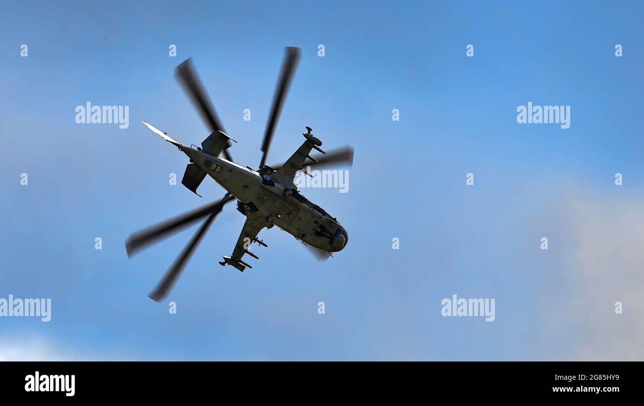 Kamov Ka-52 Alligator (NATO code name: Hokum B). Attack helicopter ...