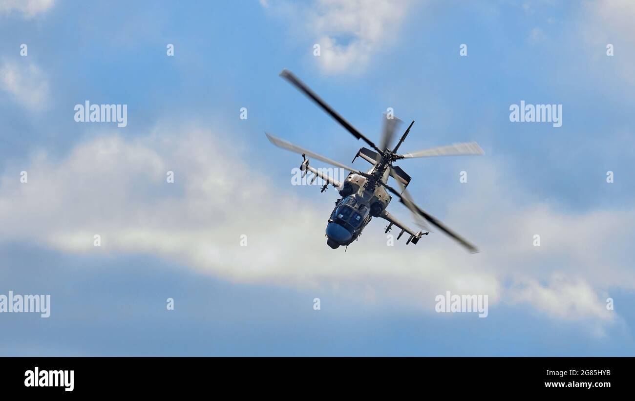 Kamov Ka-52 Alligator (NATO code name: Hokum B). Attack helicopter ...