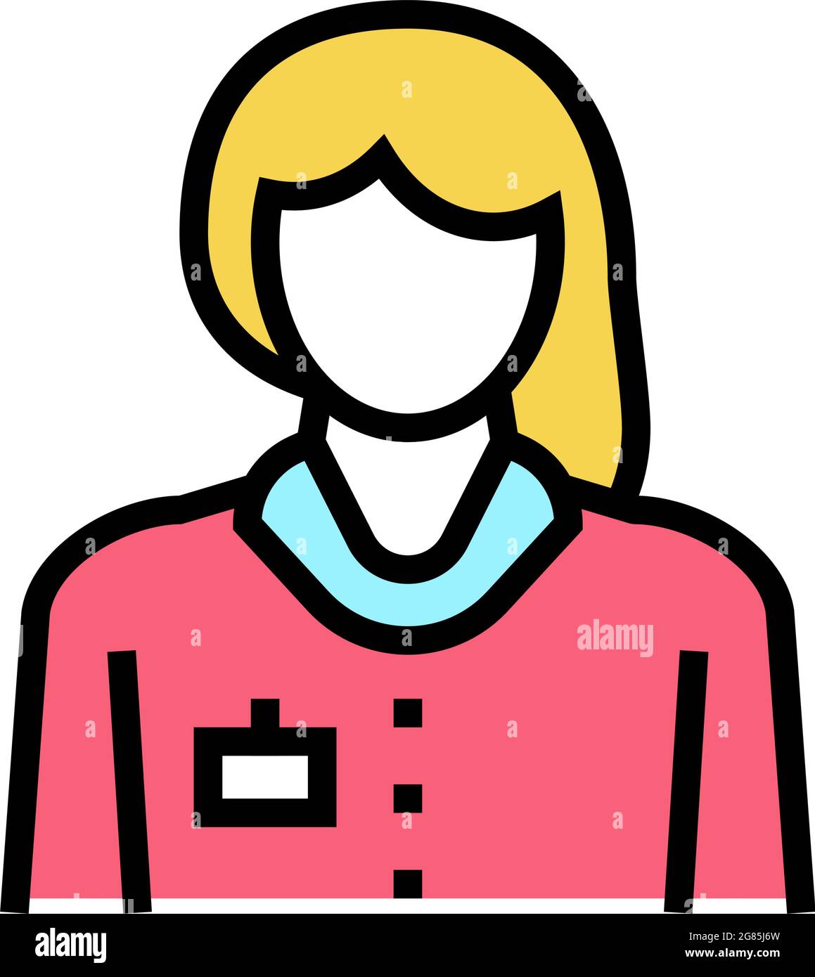 nurse homecare service color icon vector illustration Stock Vector ...