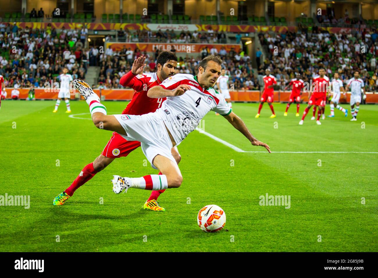 Iran Vs Bahrain in the Asian Cup 2015 Stock Photo - Alamy