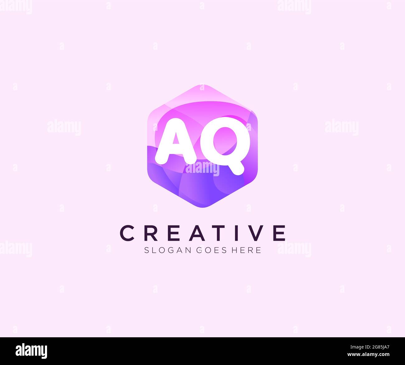 AQ initial logo With Colorful Hexagon Modern Business Alphabet Logo ...